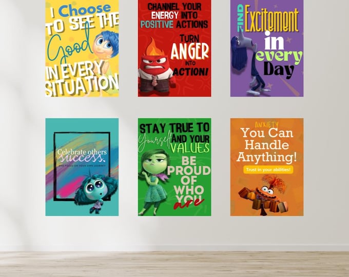 8.5x11| SEL Affirmation Posters Inspired by Inside Out | 9 Prints ...