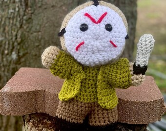 Handmade Crochet Jason Voorhees Amigurumi 9 Inch Doll Stuffed Toy - Etsy