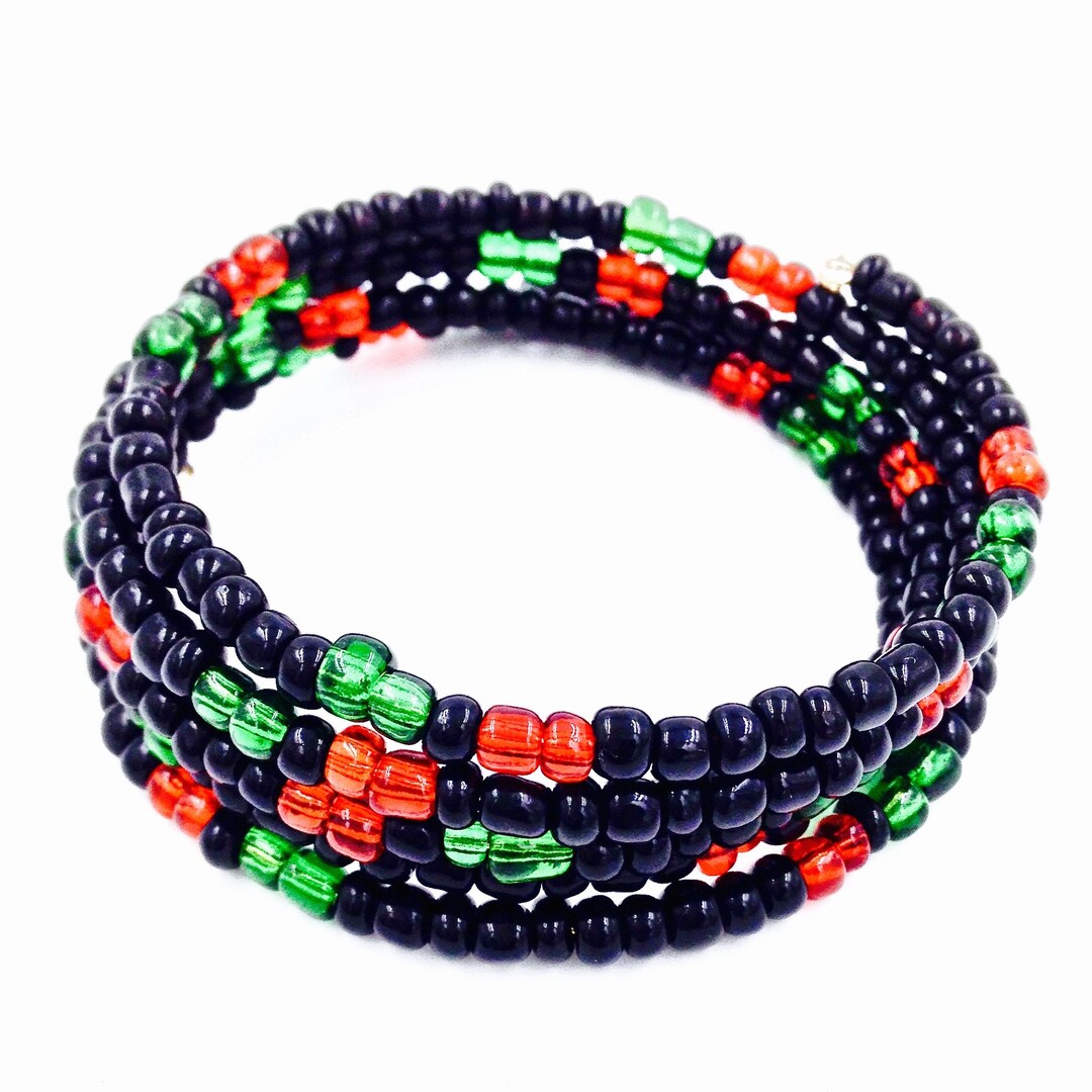 RBG Wrap Bracelet // Pan African // Black Pride // Afrocentric Jewelry ...