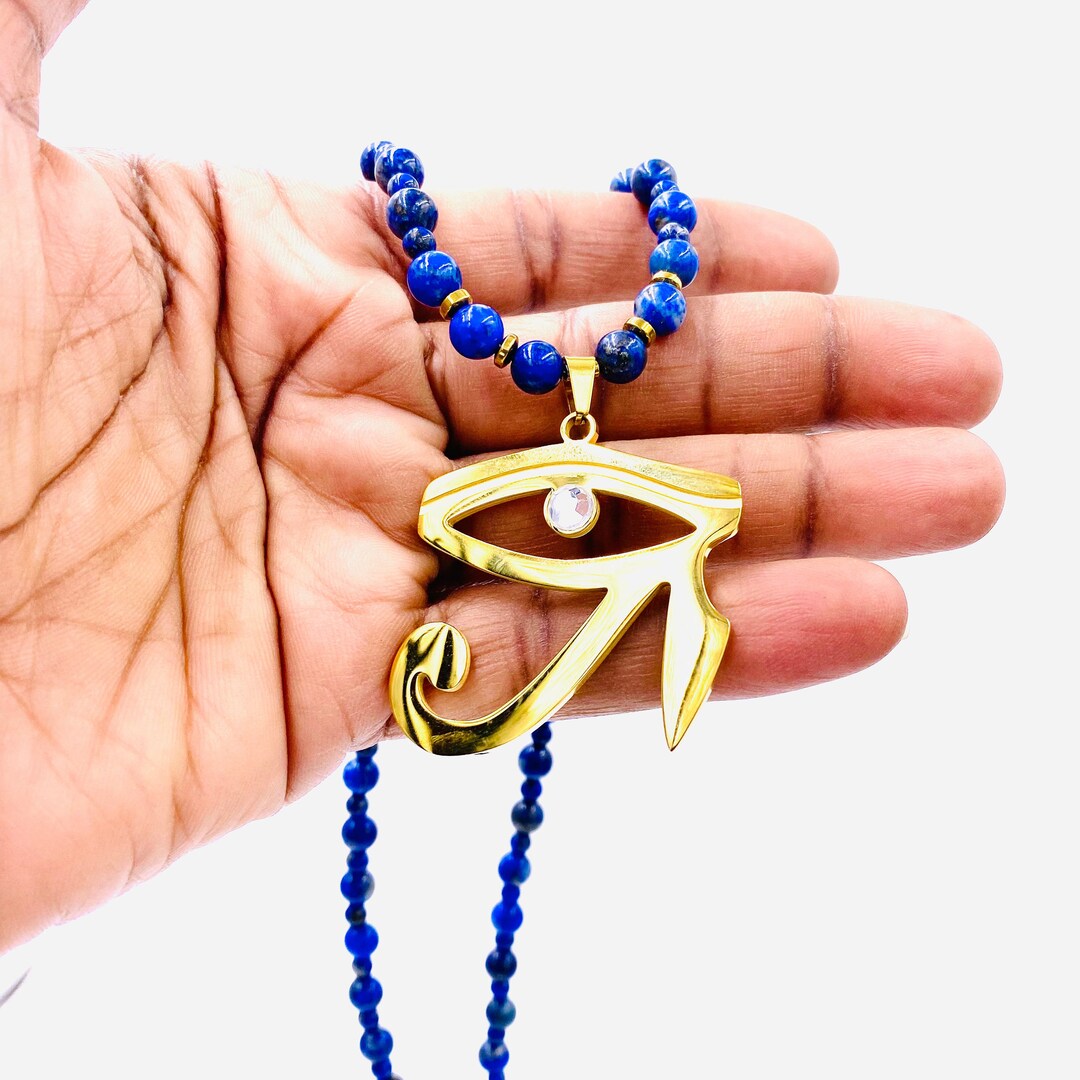 Egyptian Jewelry , Lapis Lazuli Eye of Ra Necklace , Eye of Horus ...