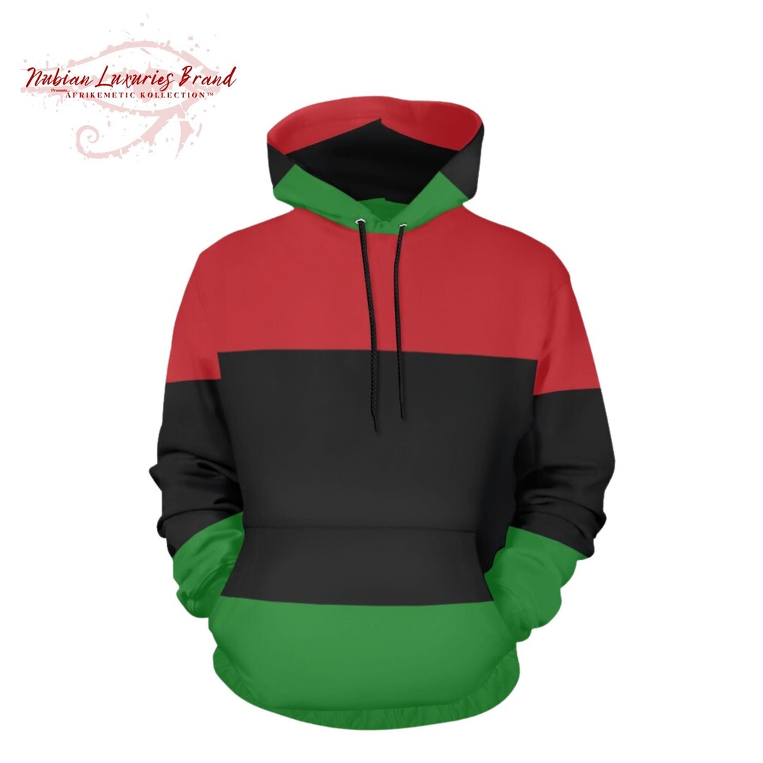 African Clothing - RBG Hooded Sweater -pro Black Clothing -pan African ...
