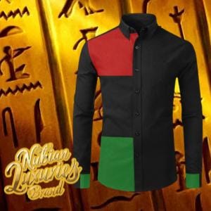 Pan-african Clothing // RBG Casual or Dress Shirt // Long Sleeve Shirt ...