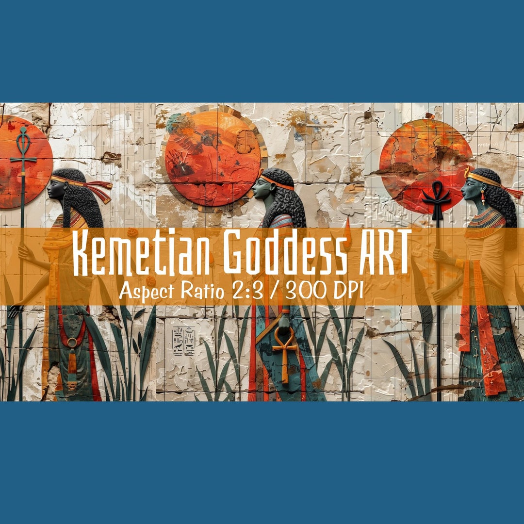 Ancient Egypt Goddess Digital Printable Art Set - 3 Unique African ...