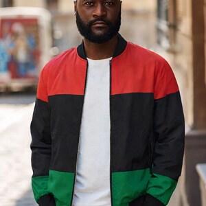 Pan African Track Jacket, RBG Afrocentric Clothing, RBG Coat, Men's ...
