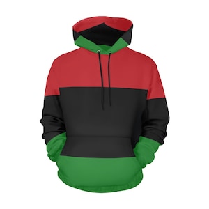 African Clothing - RBG Hooded Sweater -pro Black Clothing -pan African ...