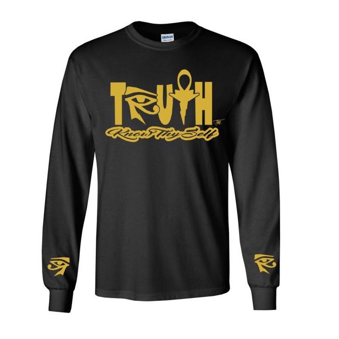 African Clothingankh Shirt Kemetic Shirt3rd Eye Truth Ankh Shirt Black ...