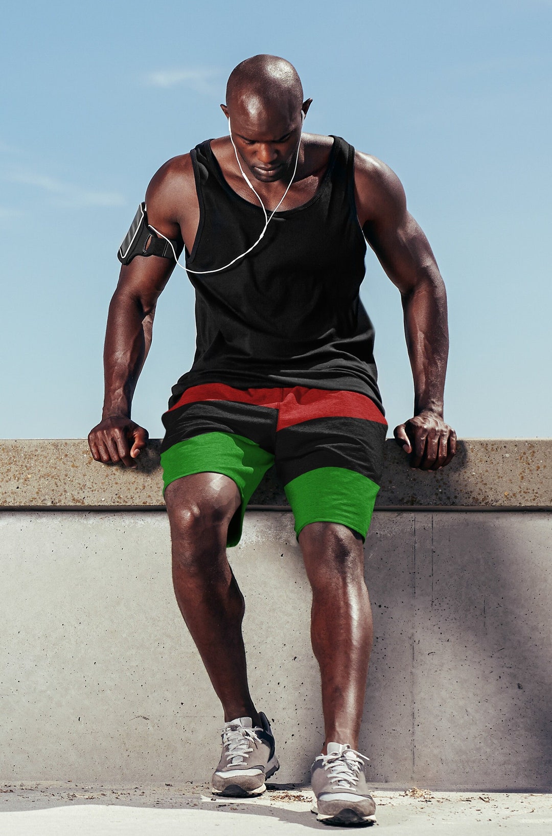 Men's RBG Flag Shorts, Drawstring Shorts, Basketball Shorts, Elastic ...