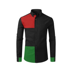 Pan-african Clothing // RBG Casual or Dress Shirt // Long Sleeve Shirt ...