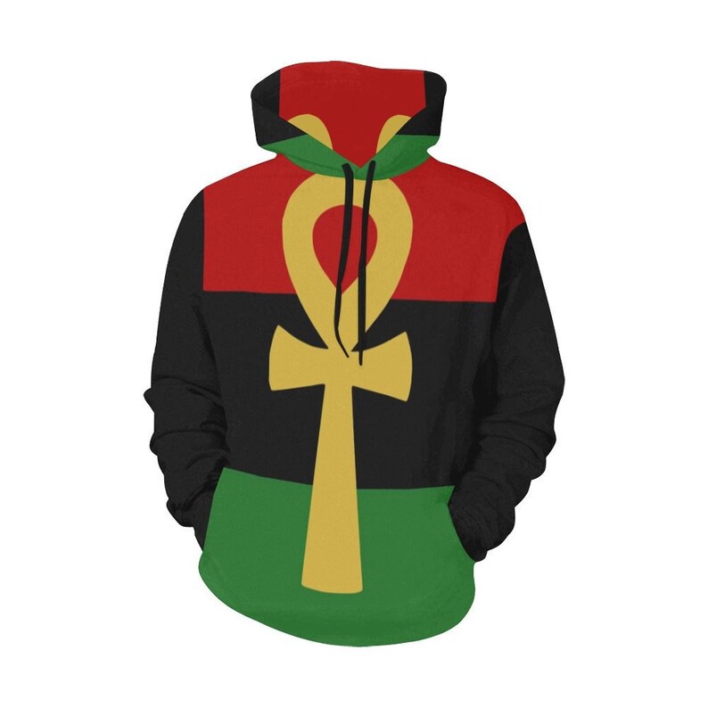 Pan African RBG Ankh Hoodie // RBG Afrocentric Clothing// - Etsy