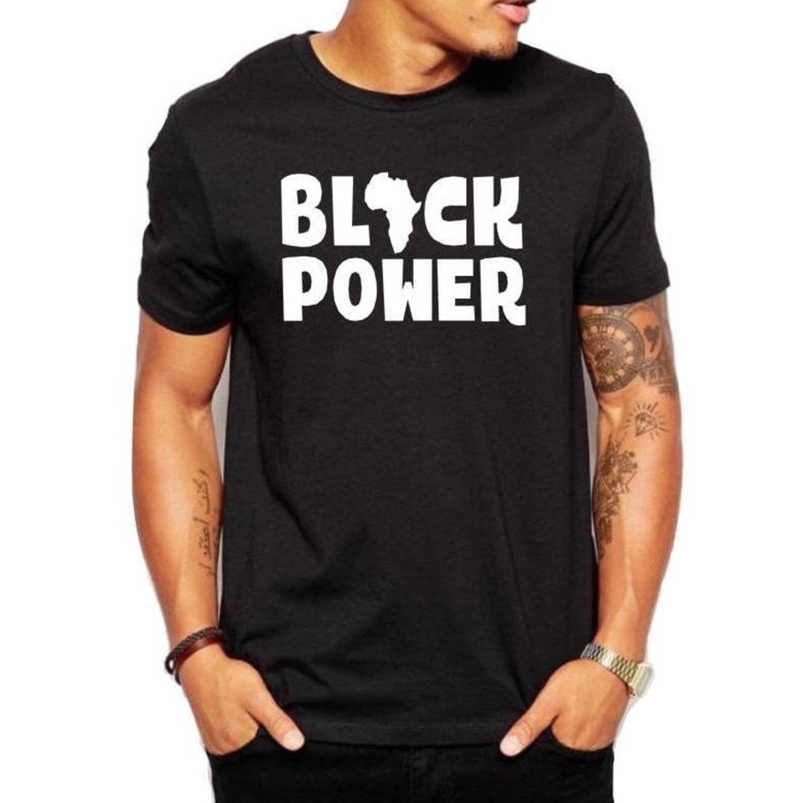 BLACK POWER AFRICA Shirt African Clothing Afrocentric - Etsy