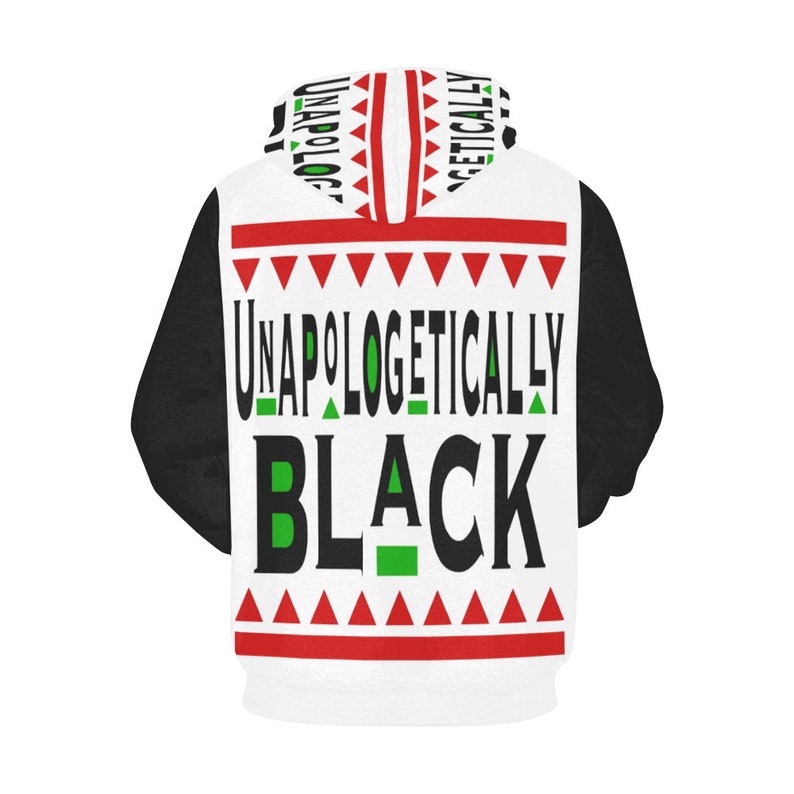 Unapologetically Black Hooded Sweatshirt // Pro Black Hoodie // Black ...