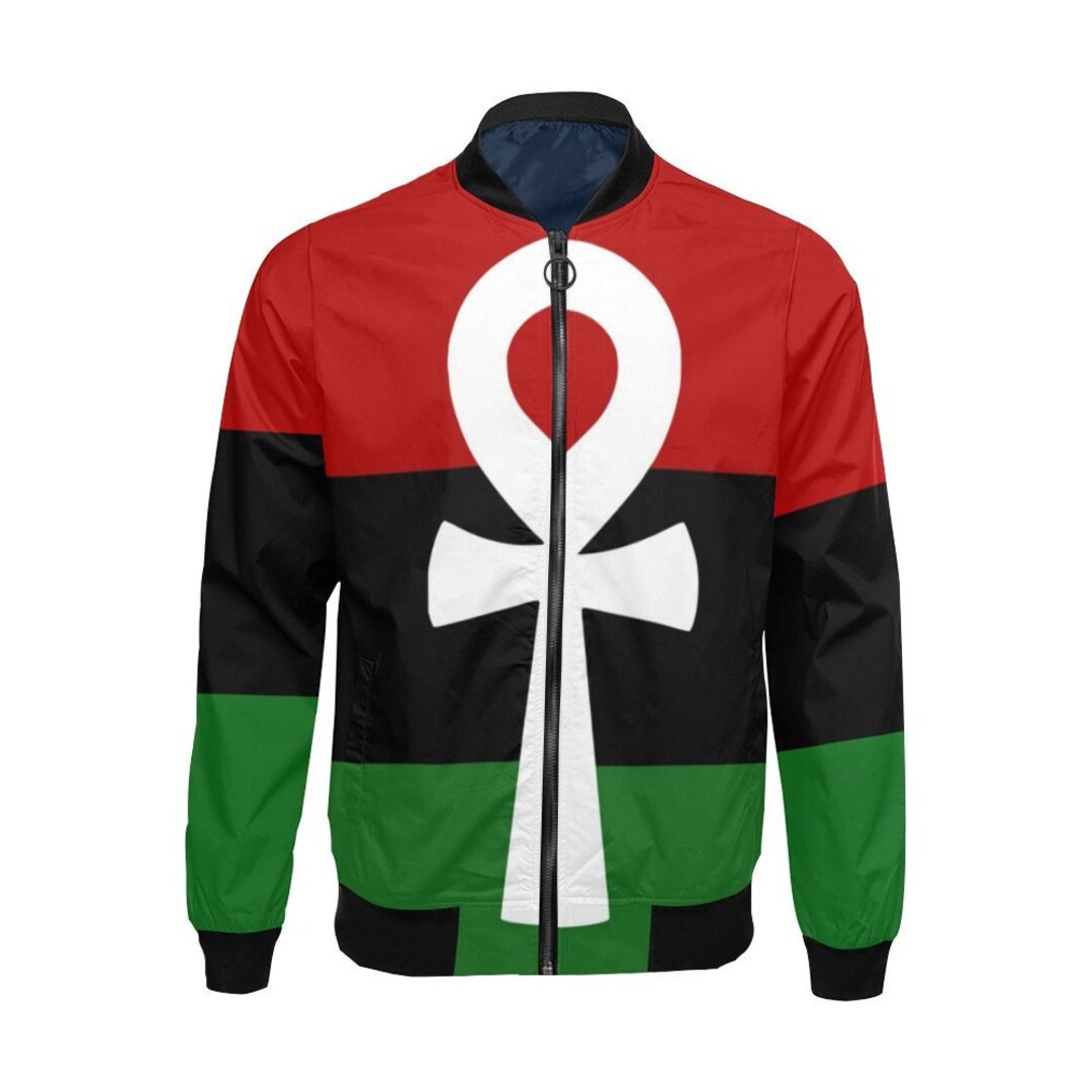 Pan African Ankh Track Jacket // RBG Afrocentric Clothing// RBG Coat ...