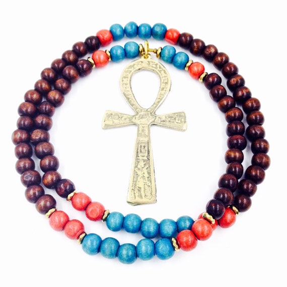 Wood Egyptian Ankh Necklace Kemetic Ankh Jewelry for Men - Etsy