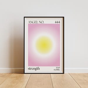 Angel Numbers Strength 444 Print | Trust, Stability Manifestation Art ...