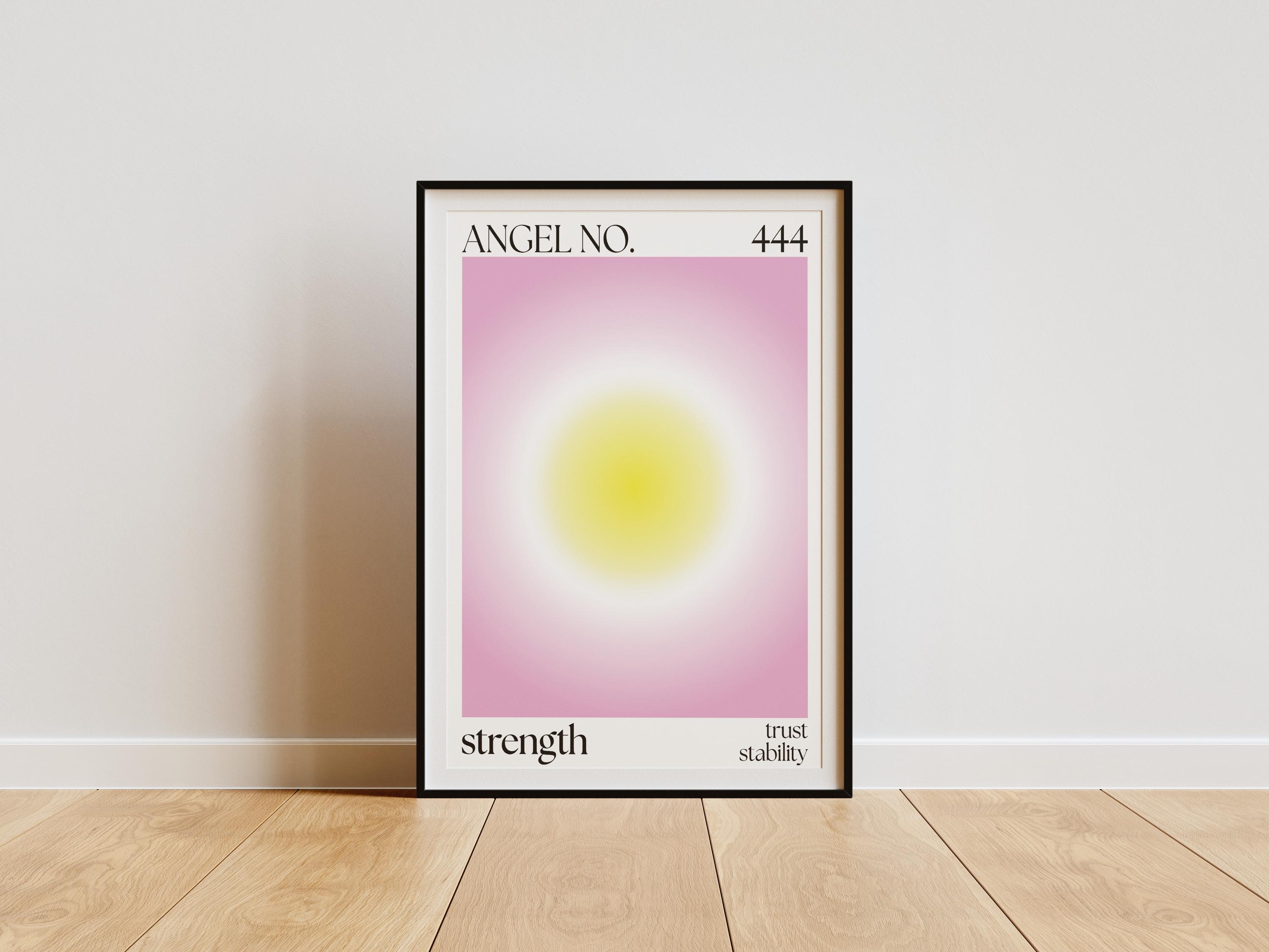 Angel Numbers Strength 444 Print | Trust, Stability Manifestation Art ...