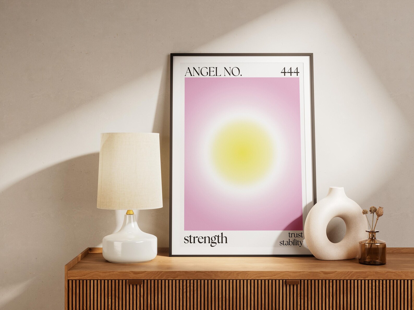 Angel Numbers Strength 444 Print | Trust, Stability Manifestation Art ...
