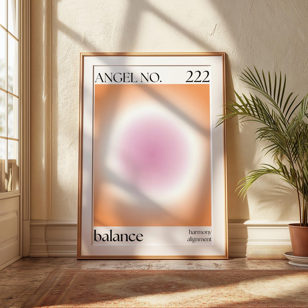 Angel Numbers Balance 222 Print | Harmony, Alignment, Manifestation Art ...