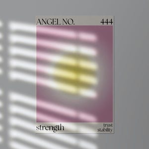 Angel Numbers Strength 444 Print | Trust, Stability Manifestation Art ...