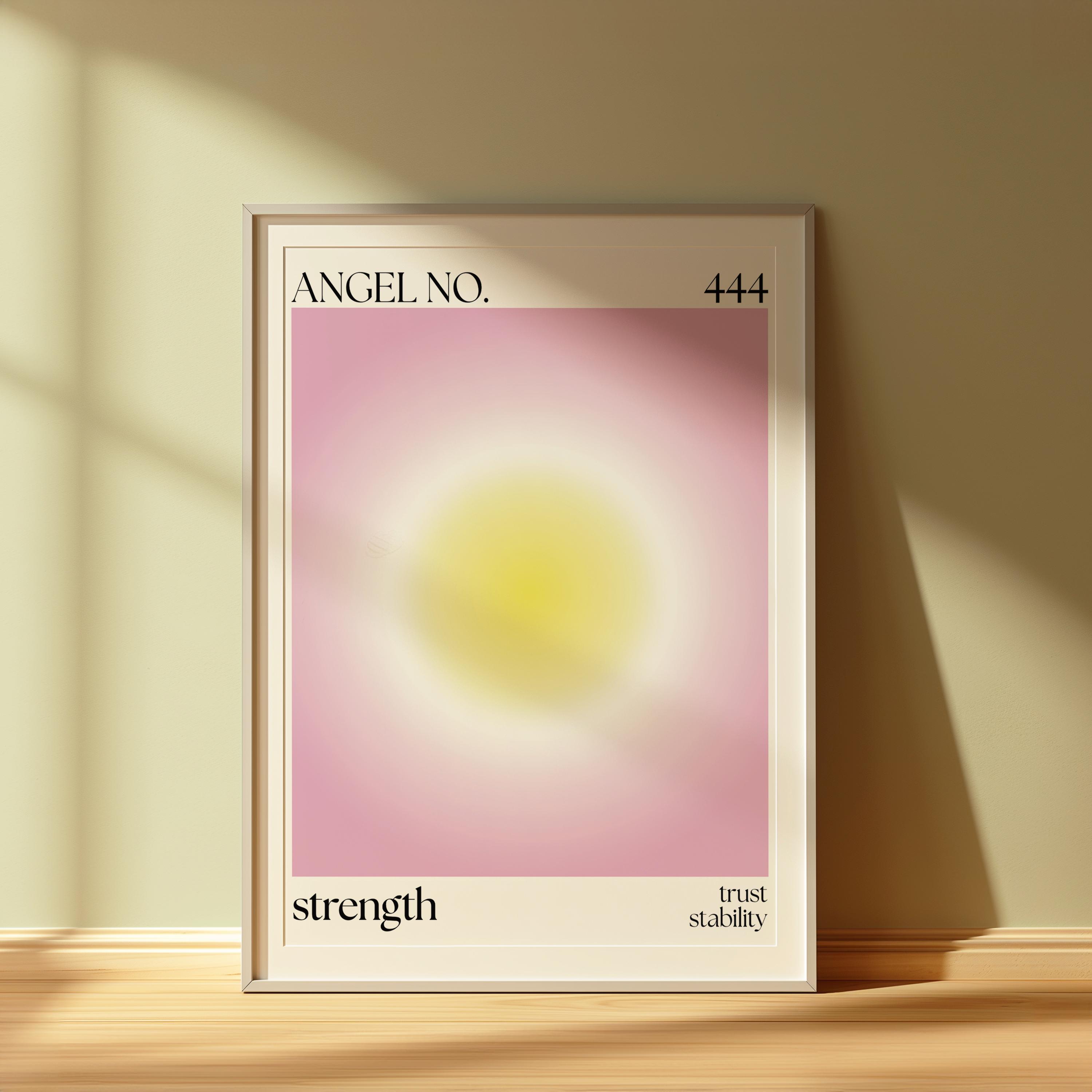 Angel Numbers Strength 444 Print | Trust, Stability Manifestation Art ...