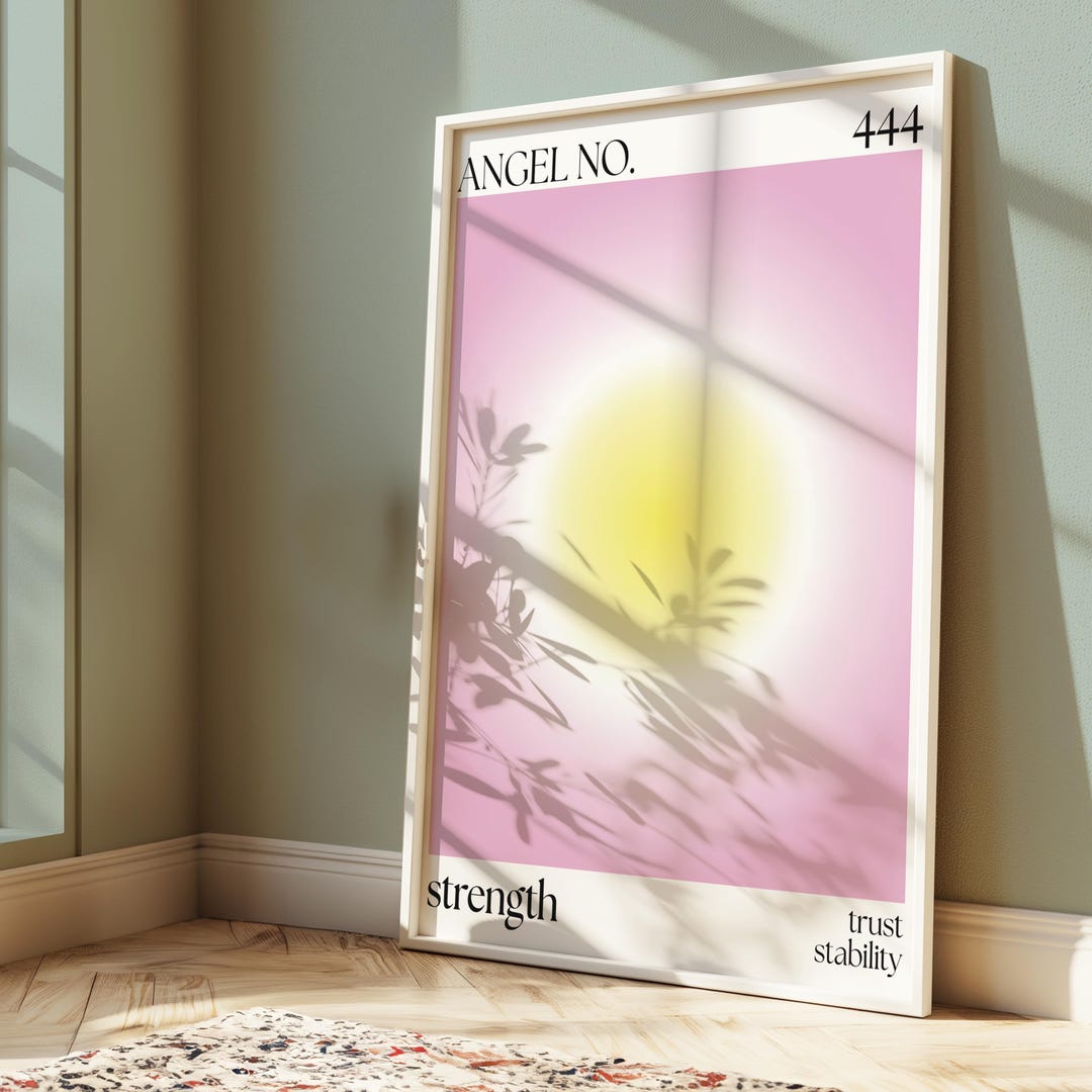 Angel Numbers Strength 444 Print | Trust, Stability Manifestation Art ...