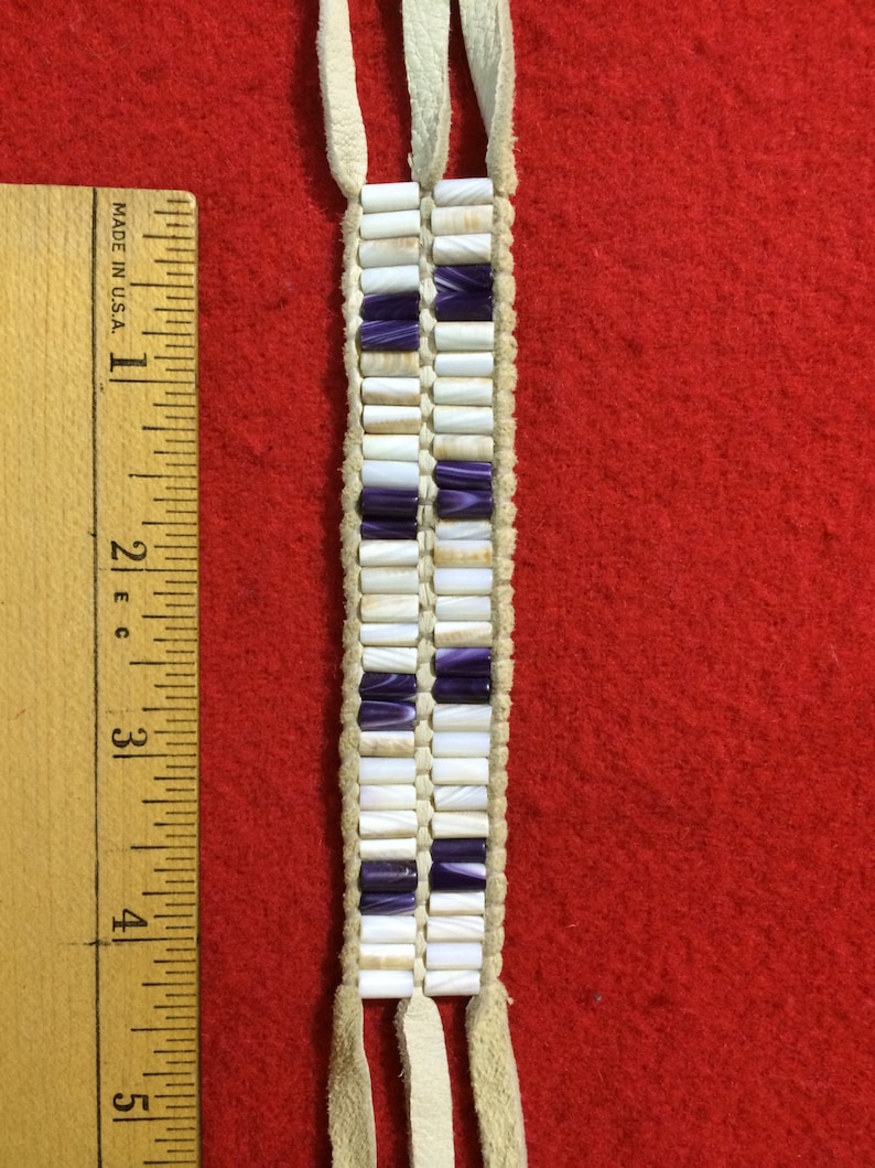 Traditional Shell Wampum 2 Row Bracelet - Etsy