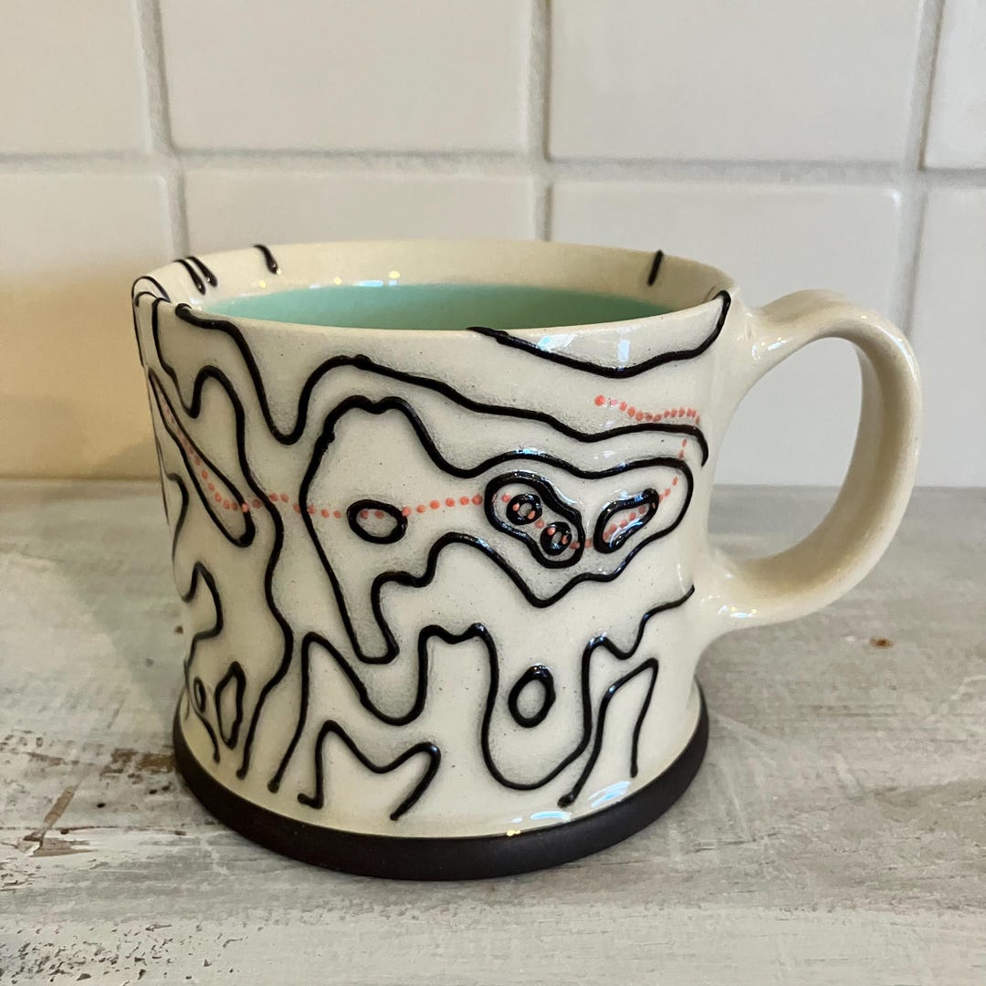 Devil's Path Mug Catskills 10-12 Oz Map Mug Handmade Pottery Mug ...