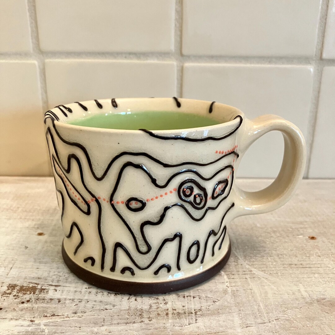 Devil's Path Mug Catskills 8 Oz Map Mug Handmade Pottery Mug Topography ...