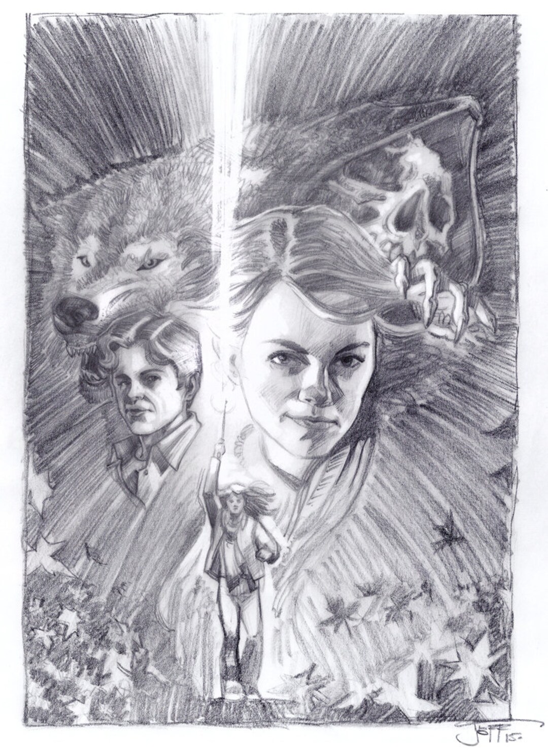 The Lost Spark- Book Cover Comp Drawing - Etsy
