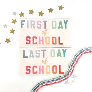 First & Last Day of School Fabric Easy Hang Banner™ Bundle - First Day ...