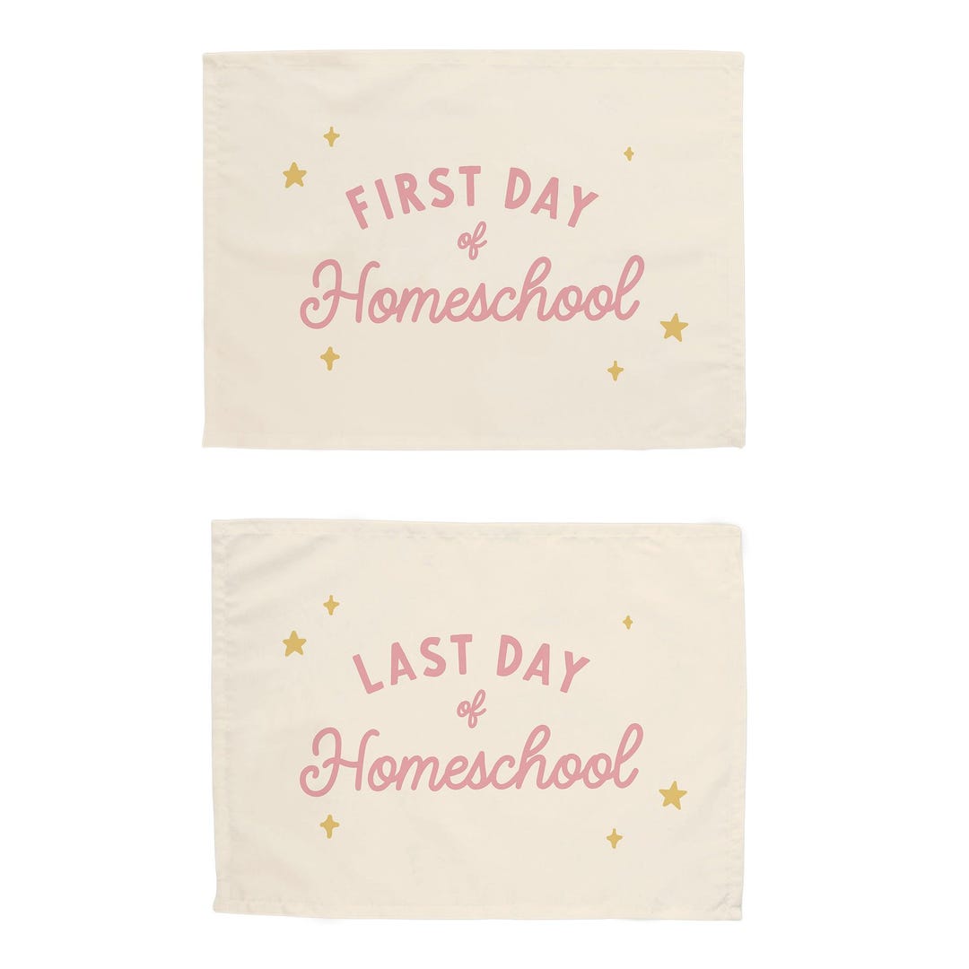 First & Last Day of Homeschool Banner Bundle - Easy to Hang for First ...