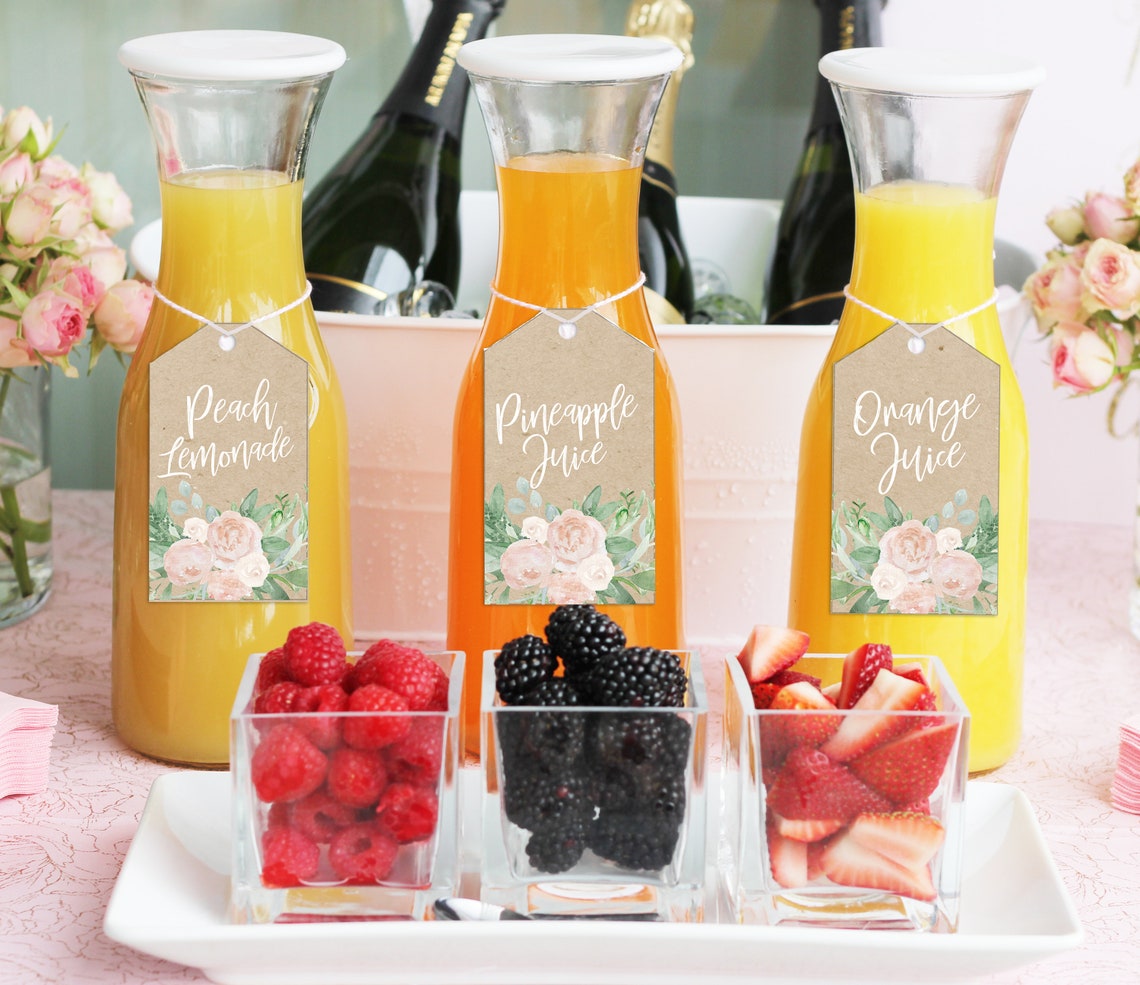 Mila Kraft Mimosa Bar Package Set: Mimosa Bar Sign & Poster - Etsy