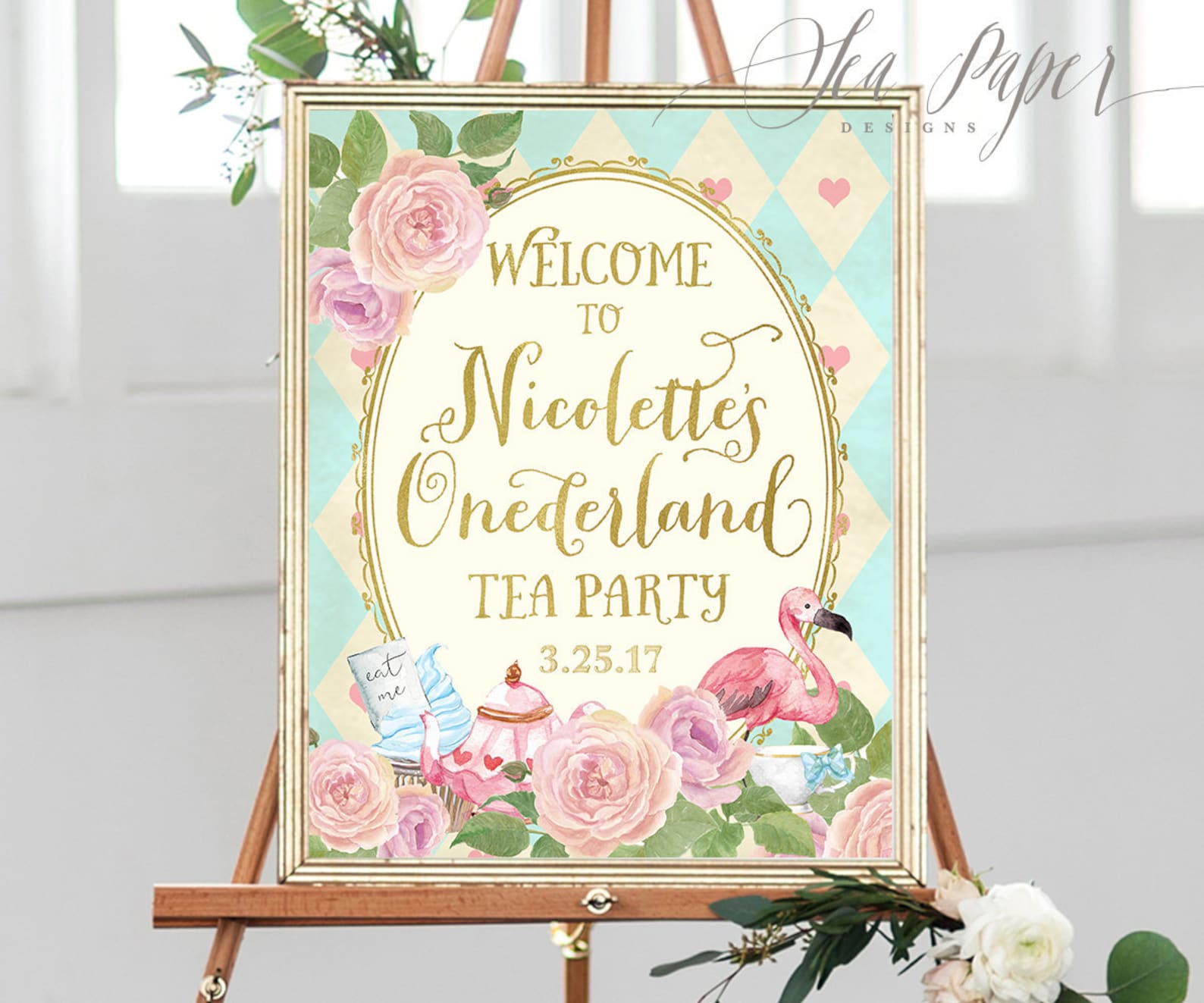 Alice in Wonderland Welcome Sign Printed or Digital Alice - Etsy