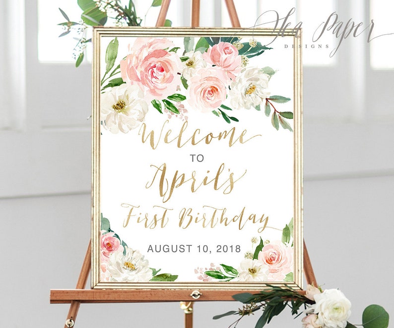 Welcome Sign for Any Event Printed or Digital Blush Pink - Etsy