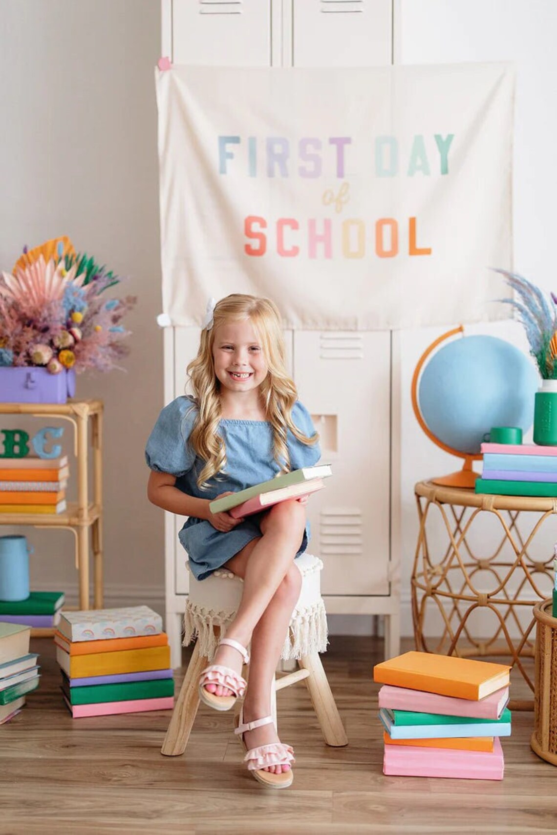 First Day of School Fabric Easy Hang Banner™ - Easy First Day of School ...