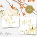 Fall Favor Thank You Tags - Printed or Digital, Square - Fall White ...