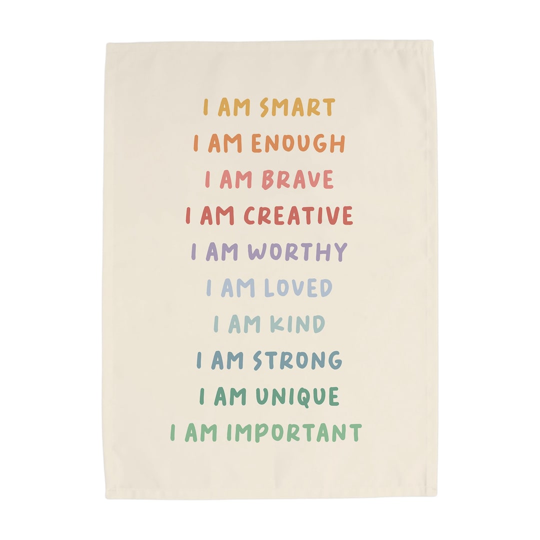 Daily Affirmations Easy Hang Banner™ for Kid's Rooms, Playrooms ...