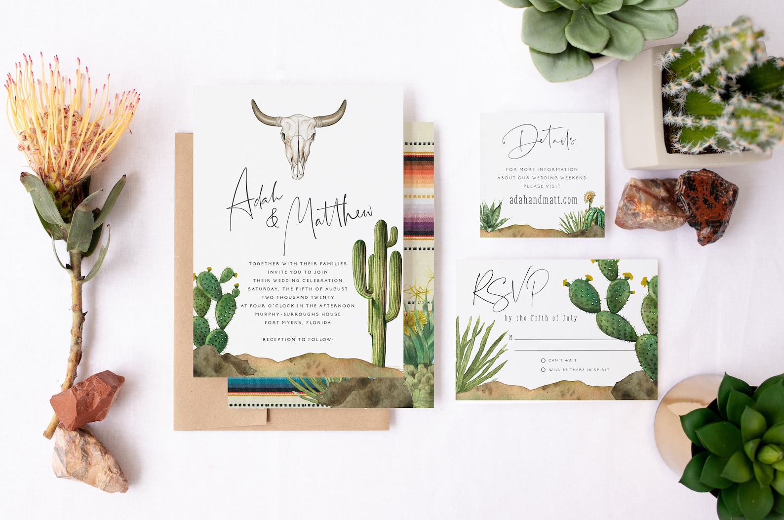 Southwestern Wedding Invitation, Cactus Wedding Invitation, Southwest ...