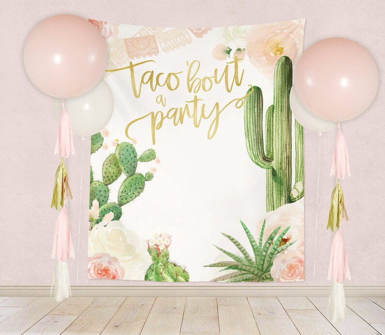 Taco 'bout a Party Photography Backdrop Baby Shower | Etsy