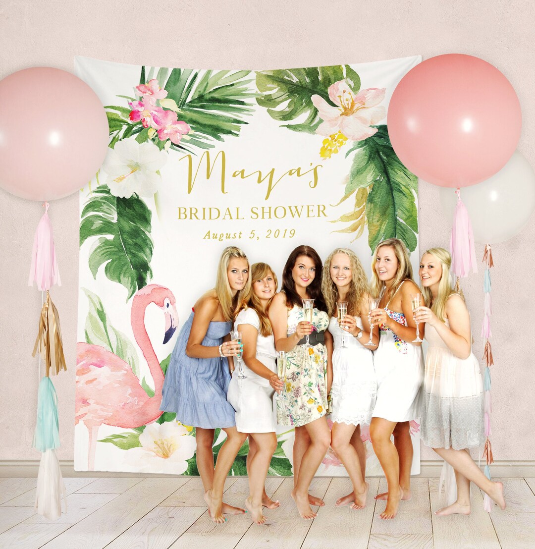 Flamingo Photography Backdrop, Photo Backdrop, Tropical Backdrop ...