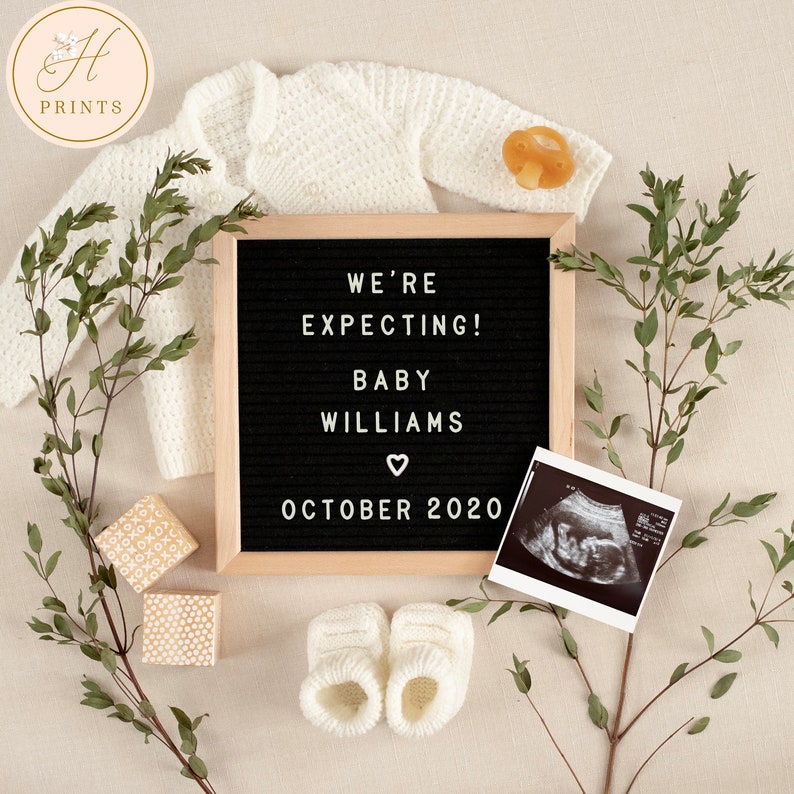Social Media Pregnancy Announcement Digital Pregnancy Etsy