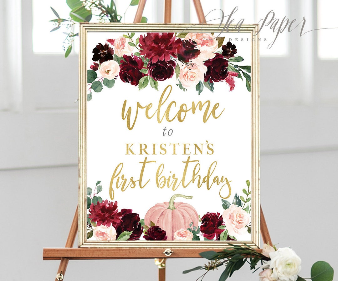 Fall Welcome Sign, Pumpkin Welcome Sign, Fall Baby Shower, Fall ...