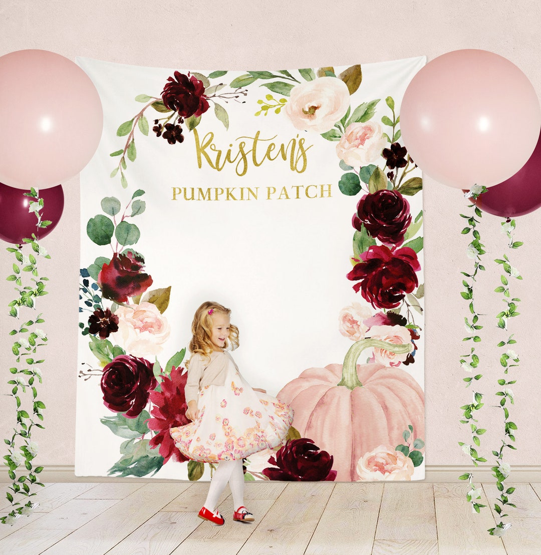 Pumpkin Patch Party Fall Photography Backdrop: Girl Birthday ...