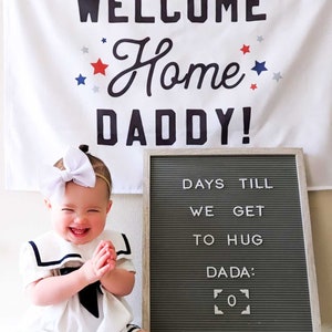 Welcome Home Daddy Banner, Welcome Home Military Banner, Deployment ...