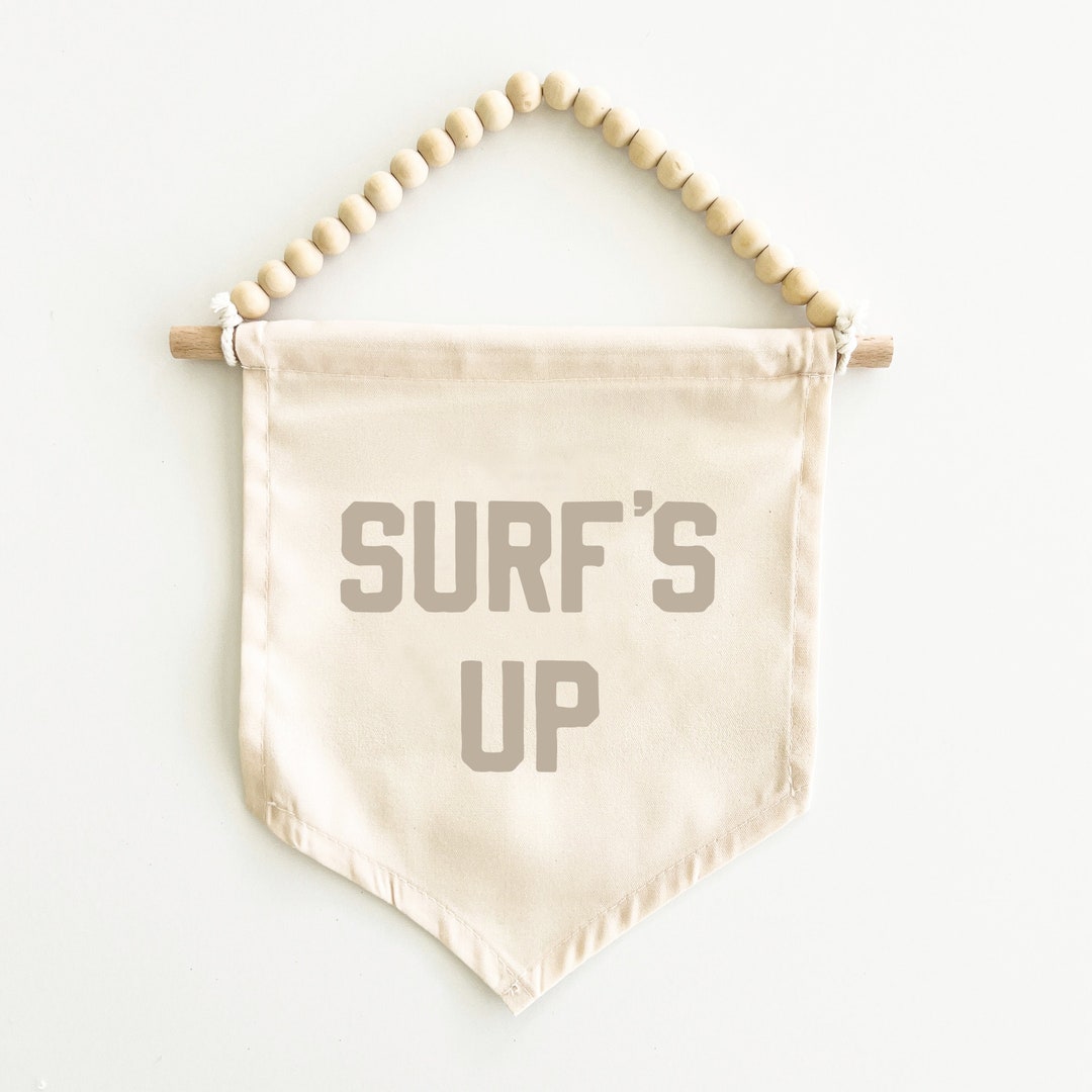 Surf's up Canvas Hang Sign: Surf Decor for Kid's Rooms, Surf Nursery ...