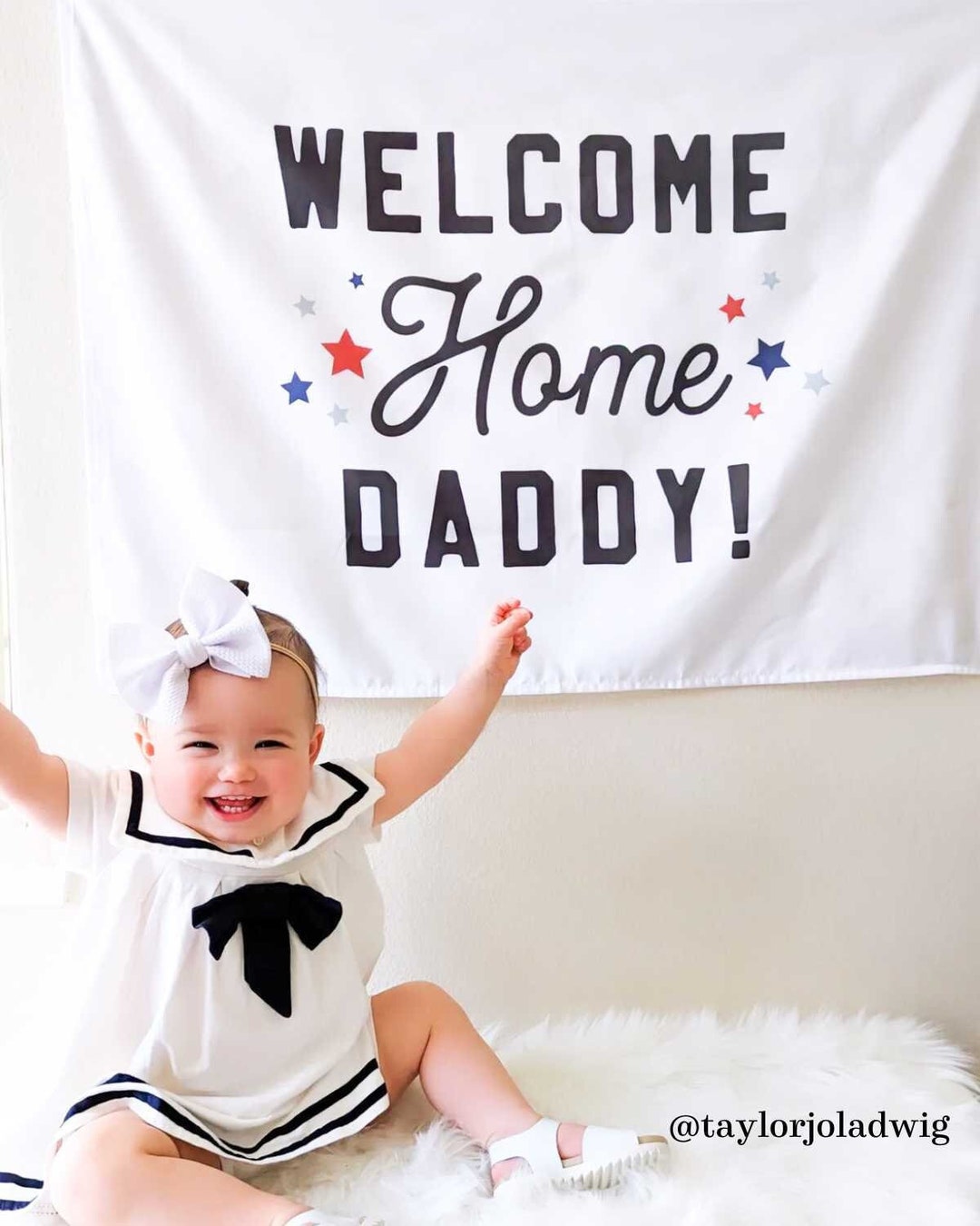 Welcome Home Daddy Banner, Welcome Home Military Banner, Deployment ...