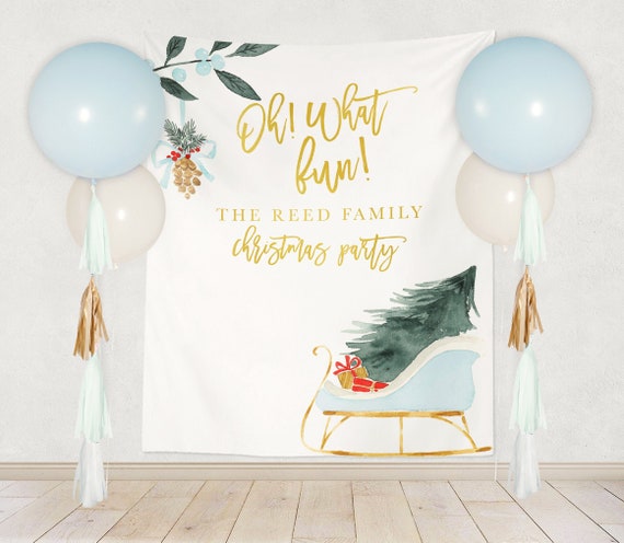 Christmas Party Backdrop Holiday Party Backdrop Christmas | Etsy