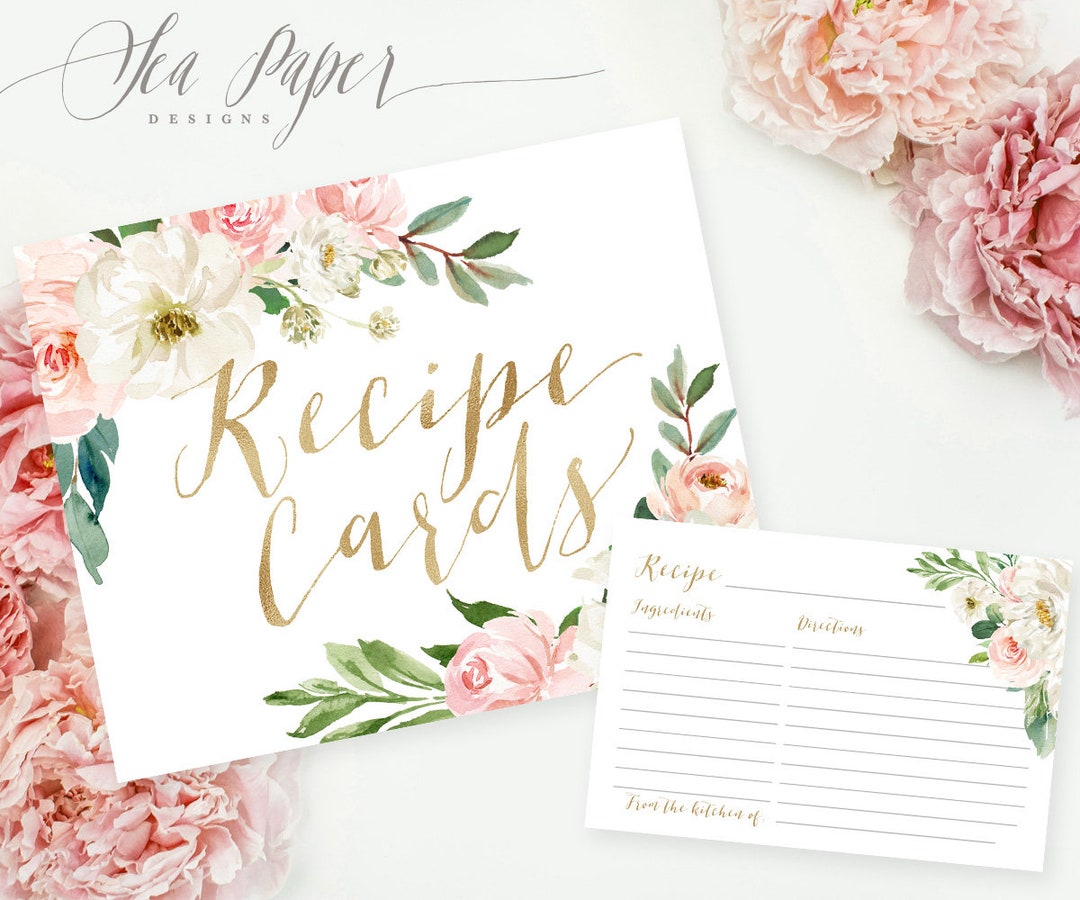 Recipe for the Bride to Be Card Printable Bridal Shower - Etsy