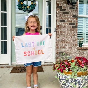 First & Last Day of School Fabric Easy Hang Banner™ Bundle - First Day ...