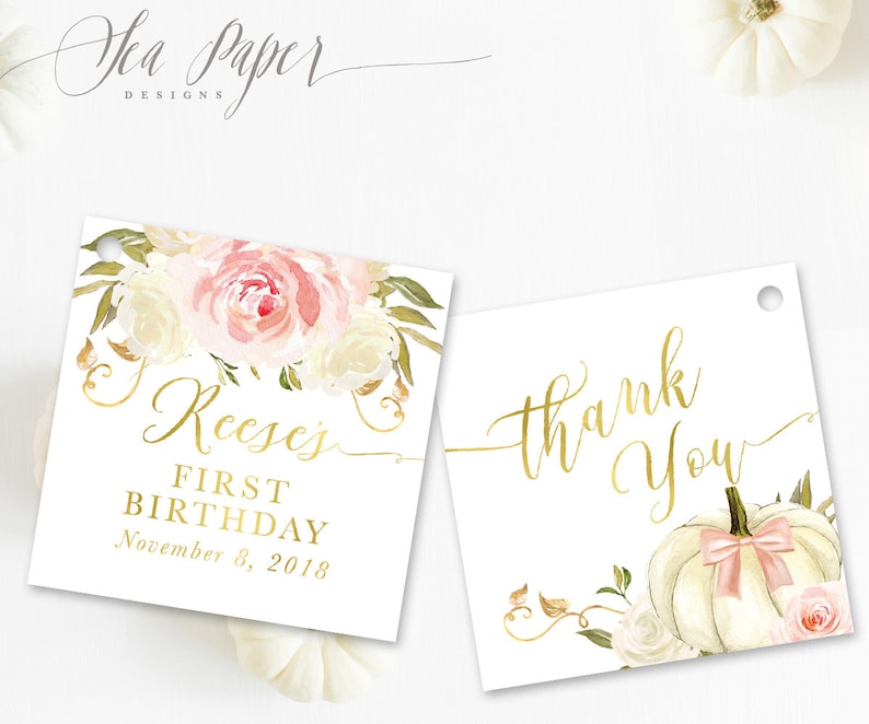 Fall Favor Thank You Tags Printed or Digital Square Fall - Etsy