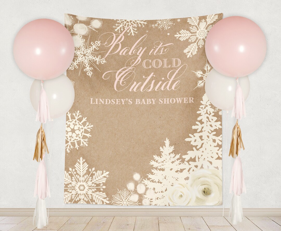 Winter Photography Backdrop: "baby It's Cold Outside" Snowflakes ...